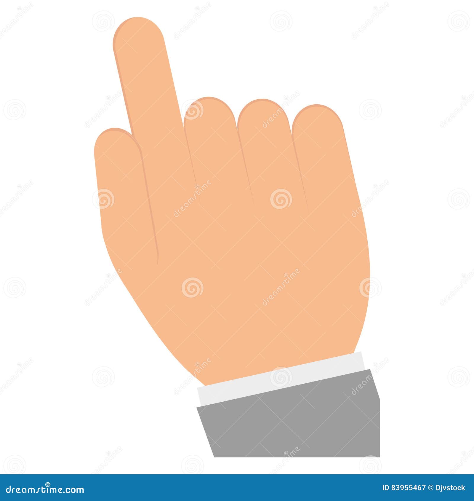 Hand Som Pekar Med Pekfingersymbolsbild Vektor Illustrationer ...