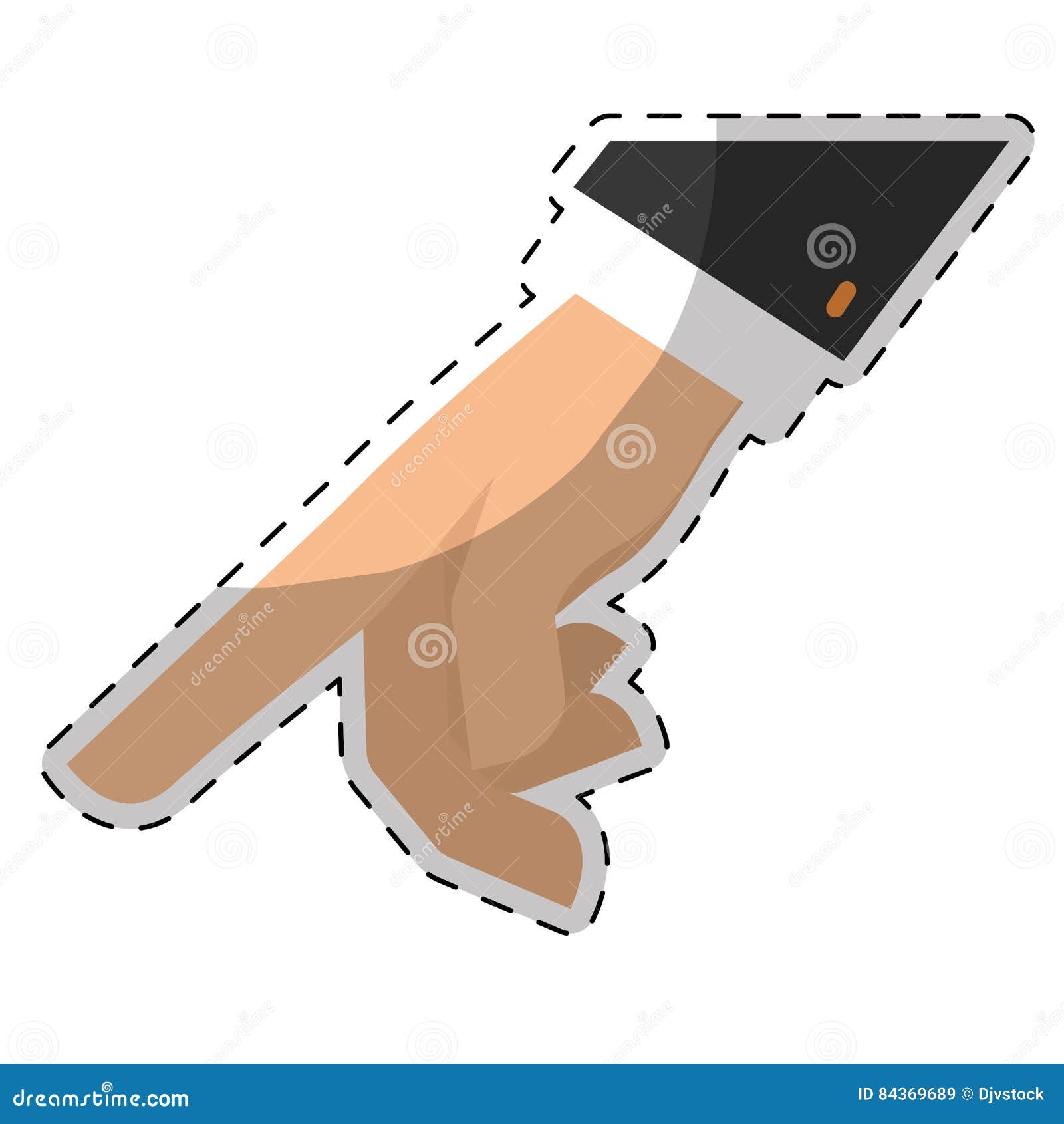 Hand Som Pekar Med Pekfingersymbolsbild Stock Illustrationer ...