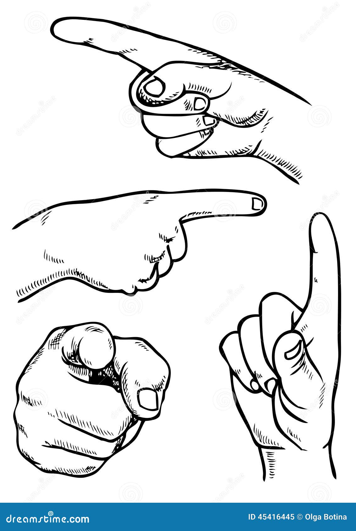 Hand som pekar riktning vektor illustrationer. Illustration av tecken ...