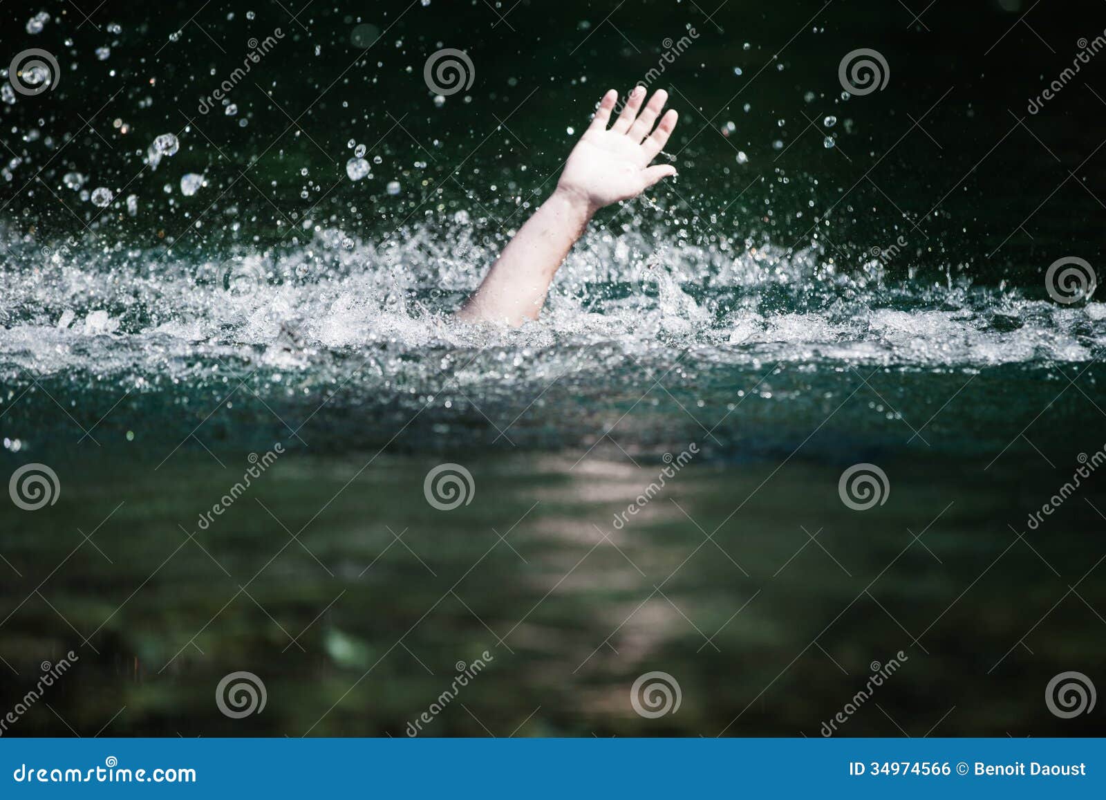 Hand of Someone Drowning and in Need of Help Stock Photo - Image of ...