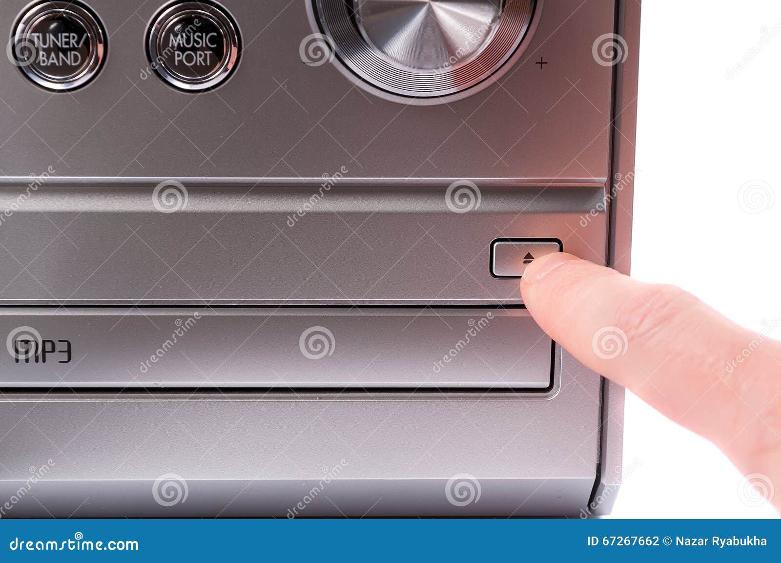 Hand on Sound Volume Control Knob Stock Photo - Image of holding, music ...