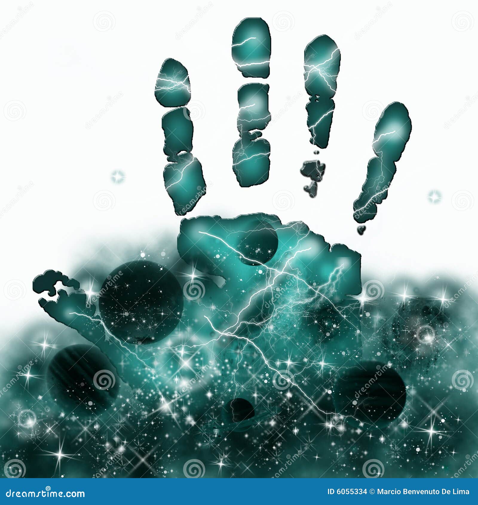 Hand space stock illustration. Illustration of space, black - 6055334