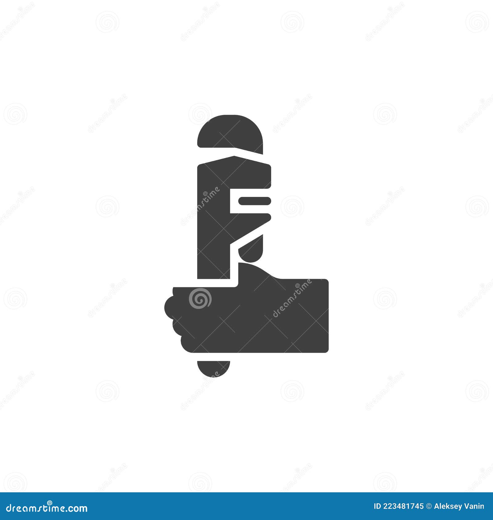 Hand with Spanner Vector Icon Stock Vector - Illustration of hand ...