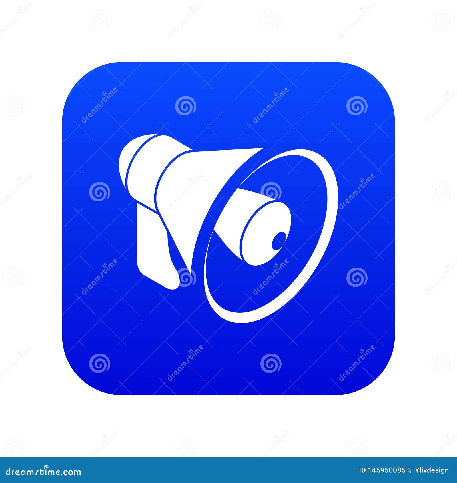 Hand Speaker Icon Blue Vector Stock Vector - Illustration of holding ...