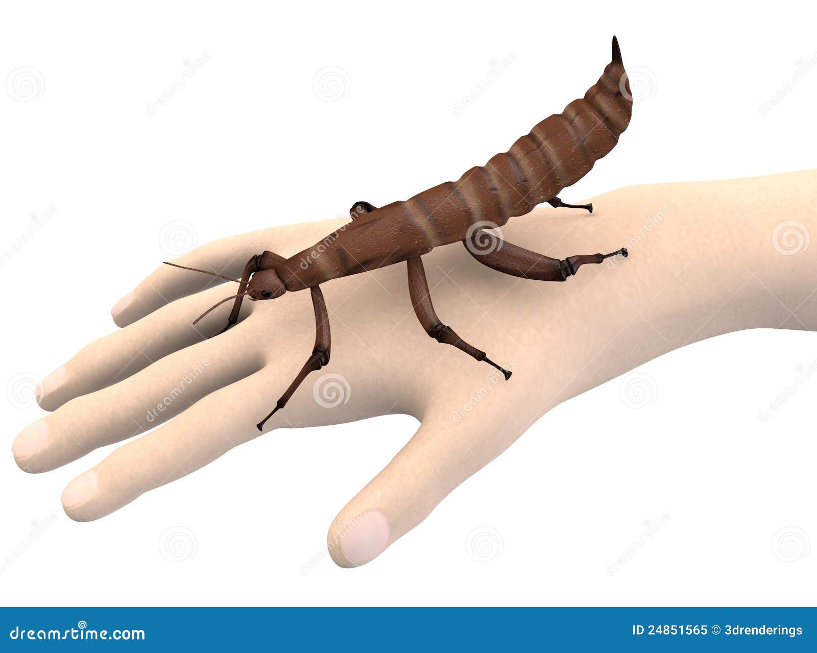 Hand with spectre insect stock illustration. Illustration of hold ...