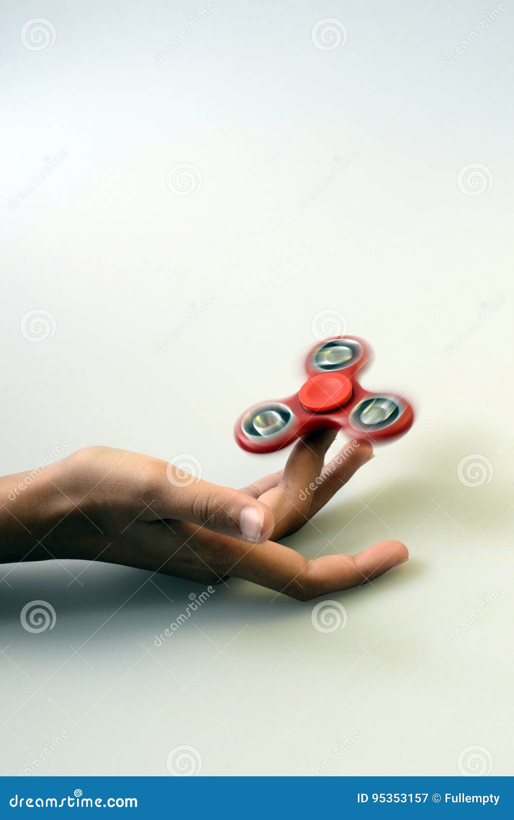 Hand Spinner, Fidgeting Hand Toy Stock Image - Image of fidgeting, blue ...