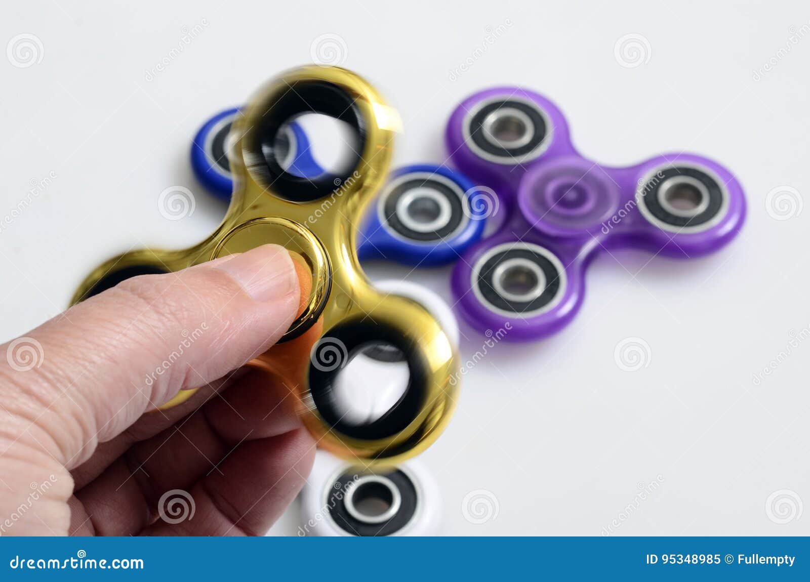 Hand Spinner, Fidgeting Hand Toy Stock Image - Image of rotating ...