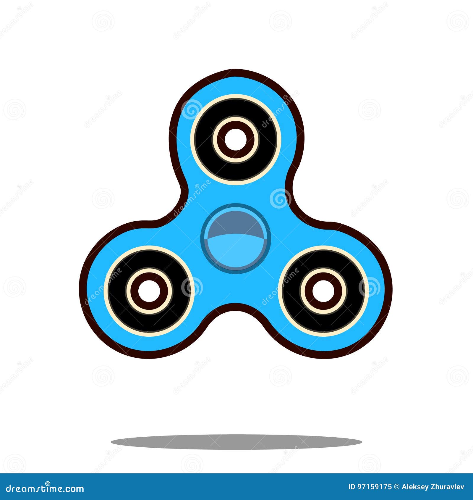 Hand Spinner Flat Vector Illustration. Hand Spinner Tricks Stock Vector ...