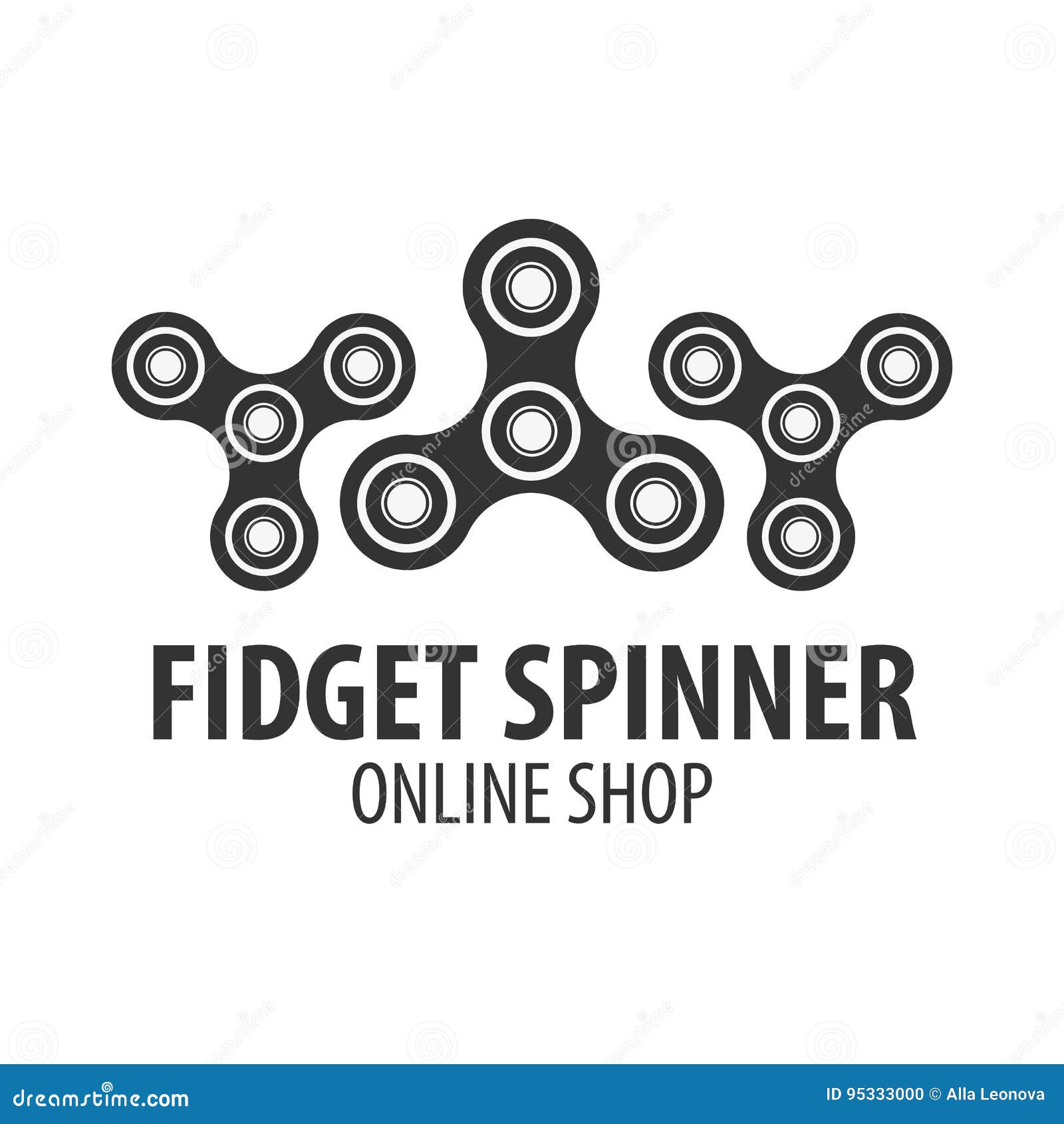 Hand Spinner Logo, Emblems and Icon. Fidget Spinners. Anti Stress Toy ...