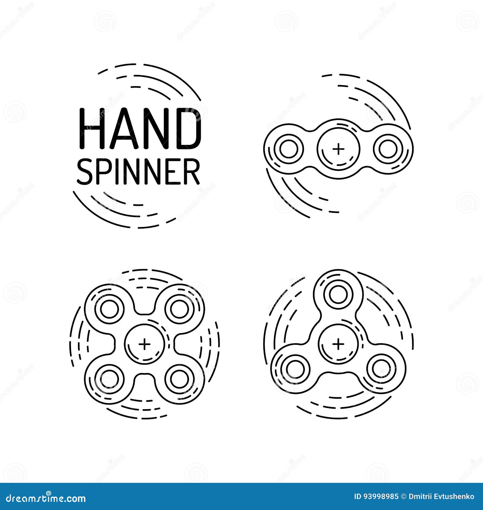 Hand spinner vector stock vector. Illustration of circle - 93998985