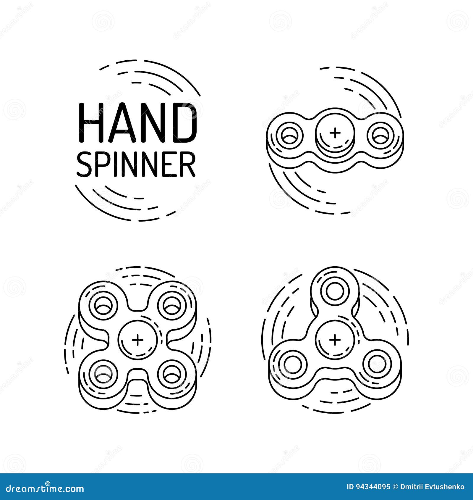 Hand spinner vector stock vector. Illustration of plaything - 94344095