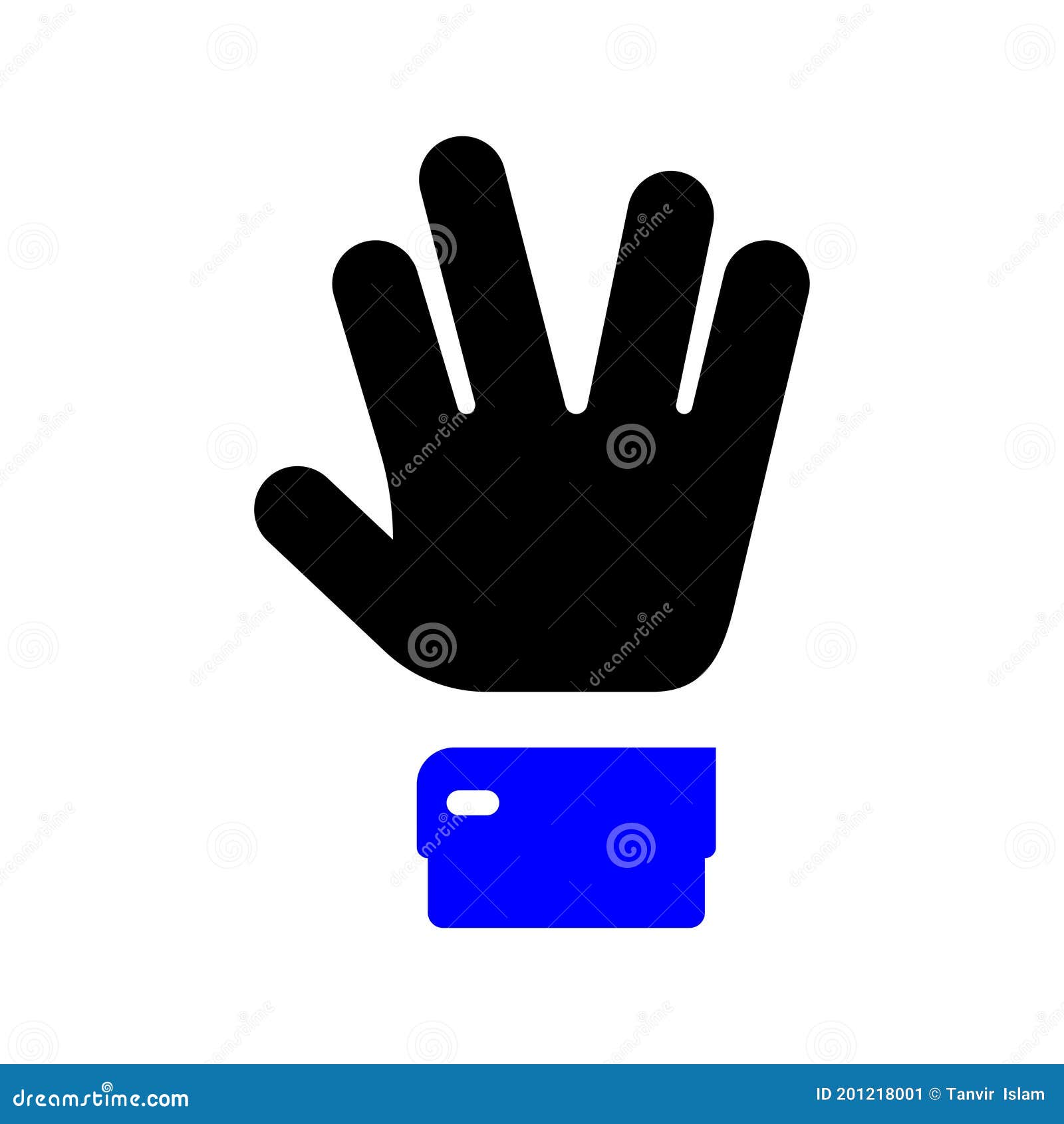 Hand Spock Icon,Vulcan Salute Vector Icon Stock Vector - Illustration ...