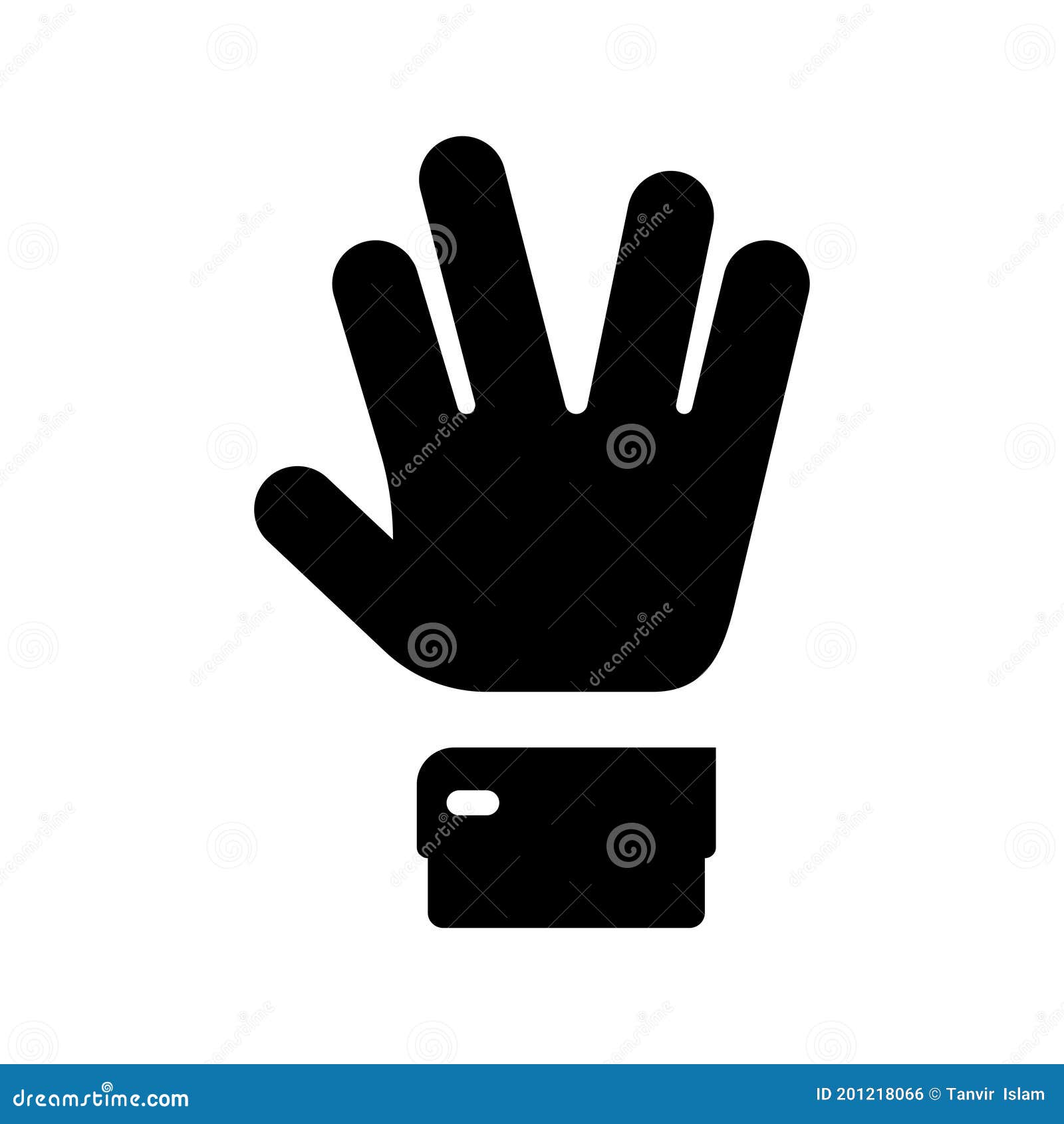 Vulcan Salute Gesture One Line Art. Continuous Line Drawing Of Gesture ...