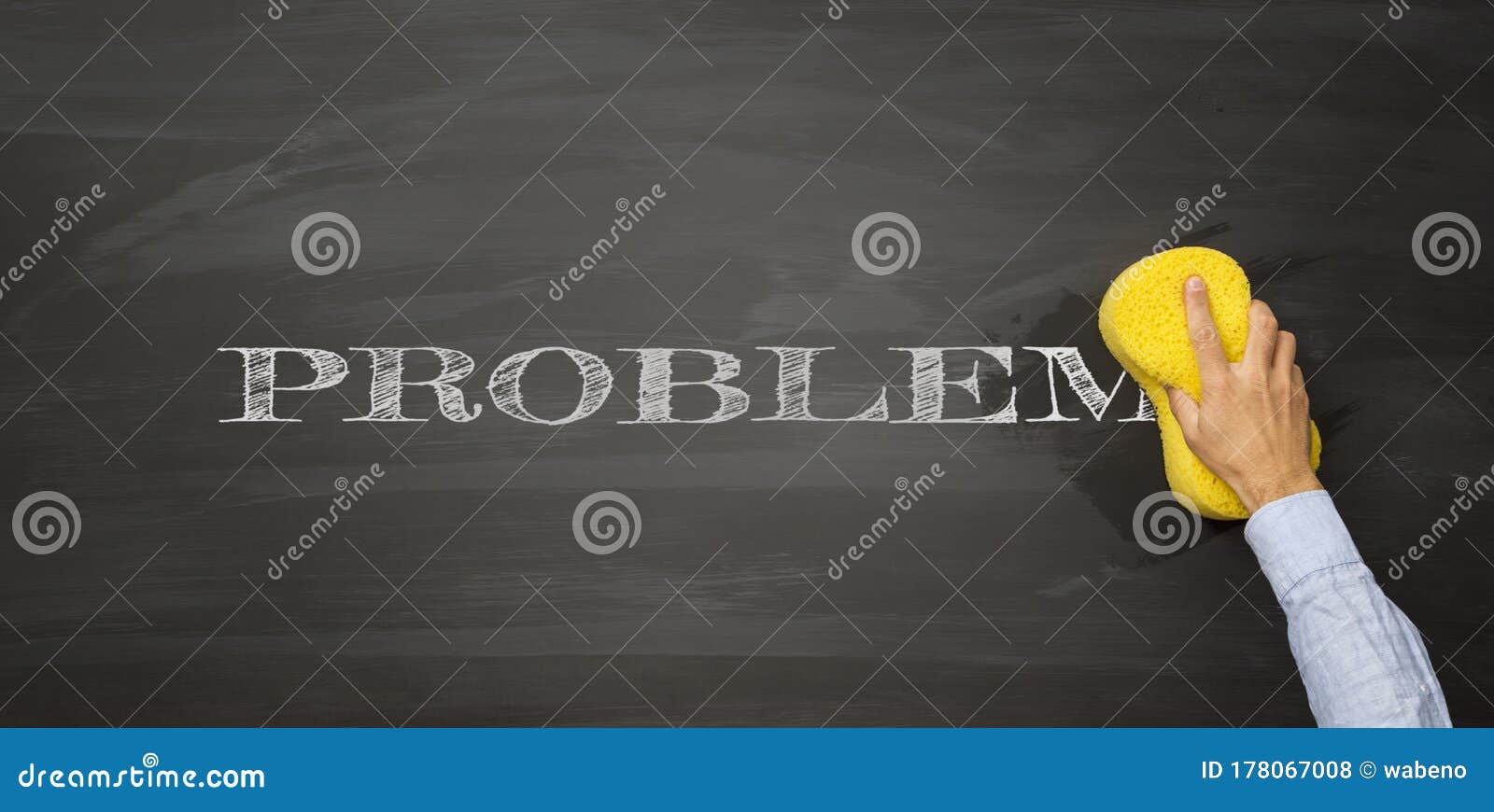 Hand with Sponge Erases the Chalkboard Stock Photo - Image of change ...