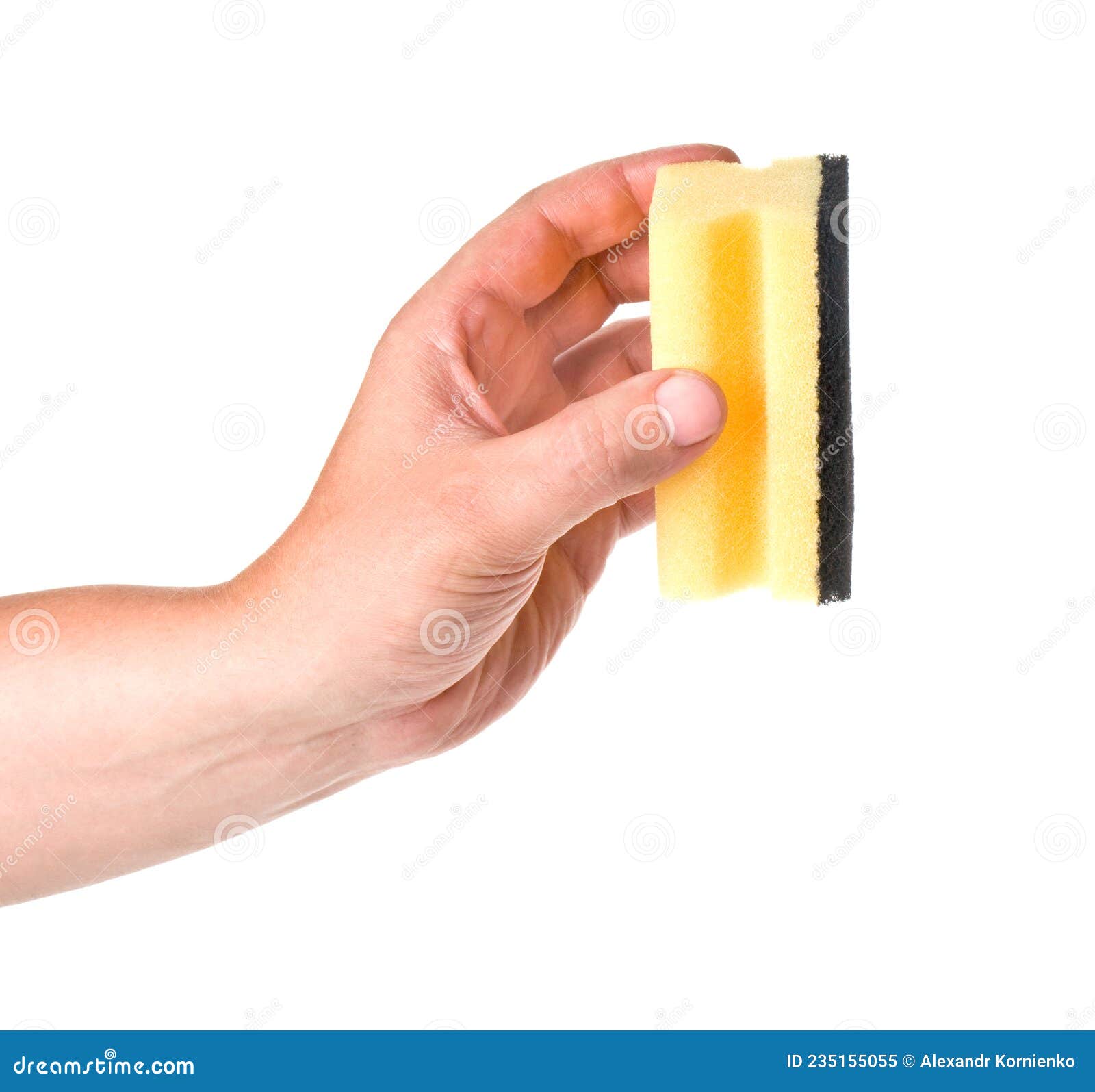Hand with a sponge stock image. Image of bath, cleanup - 235155055