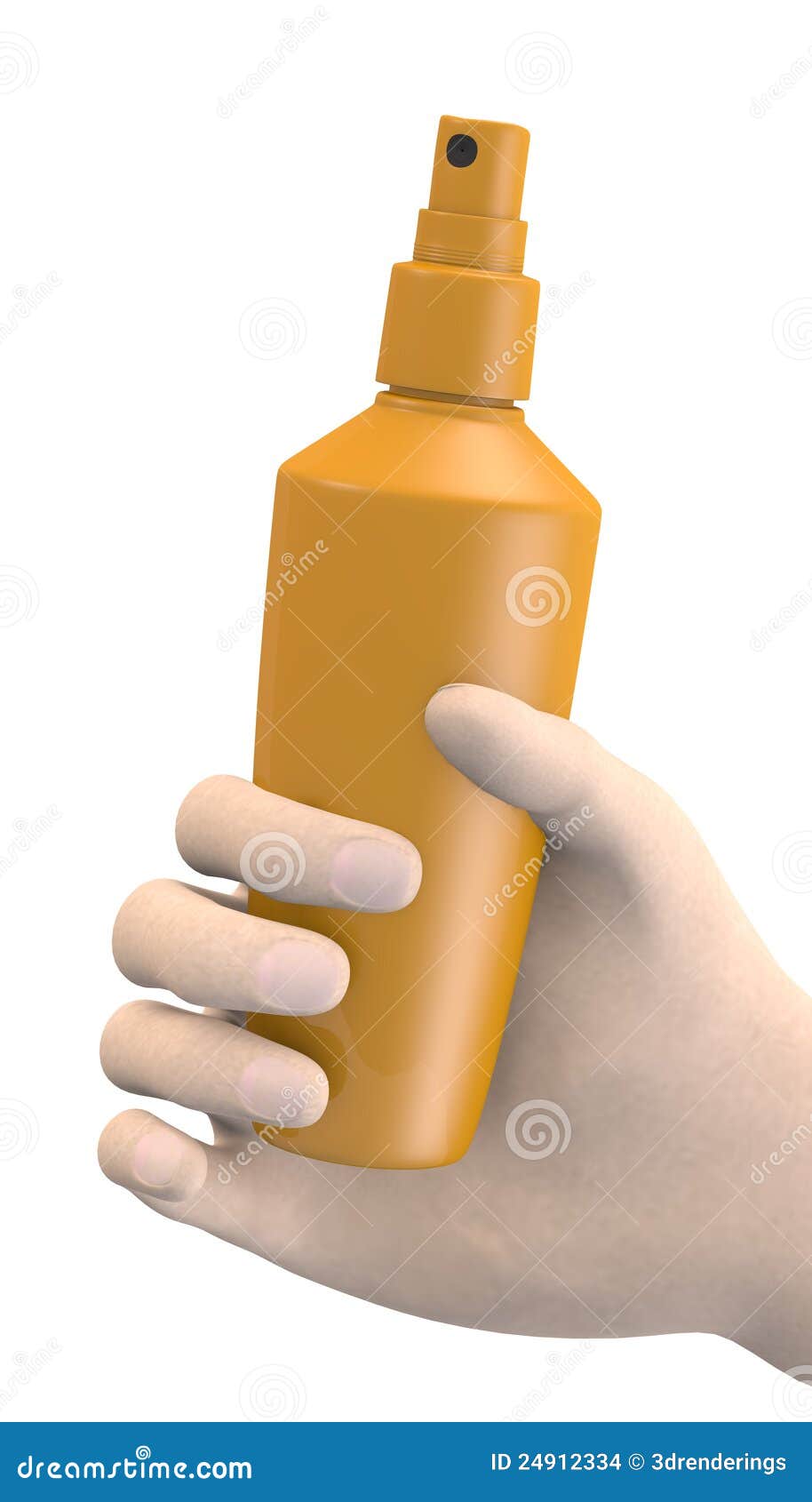 Hand with spray stock illustration. Illustration of male - 24912334