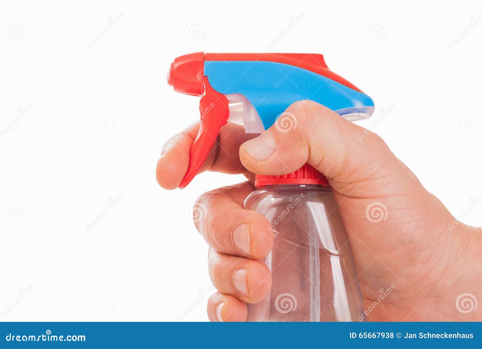 A hand with spray bottle stock photo. Image of bottle - 65667938