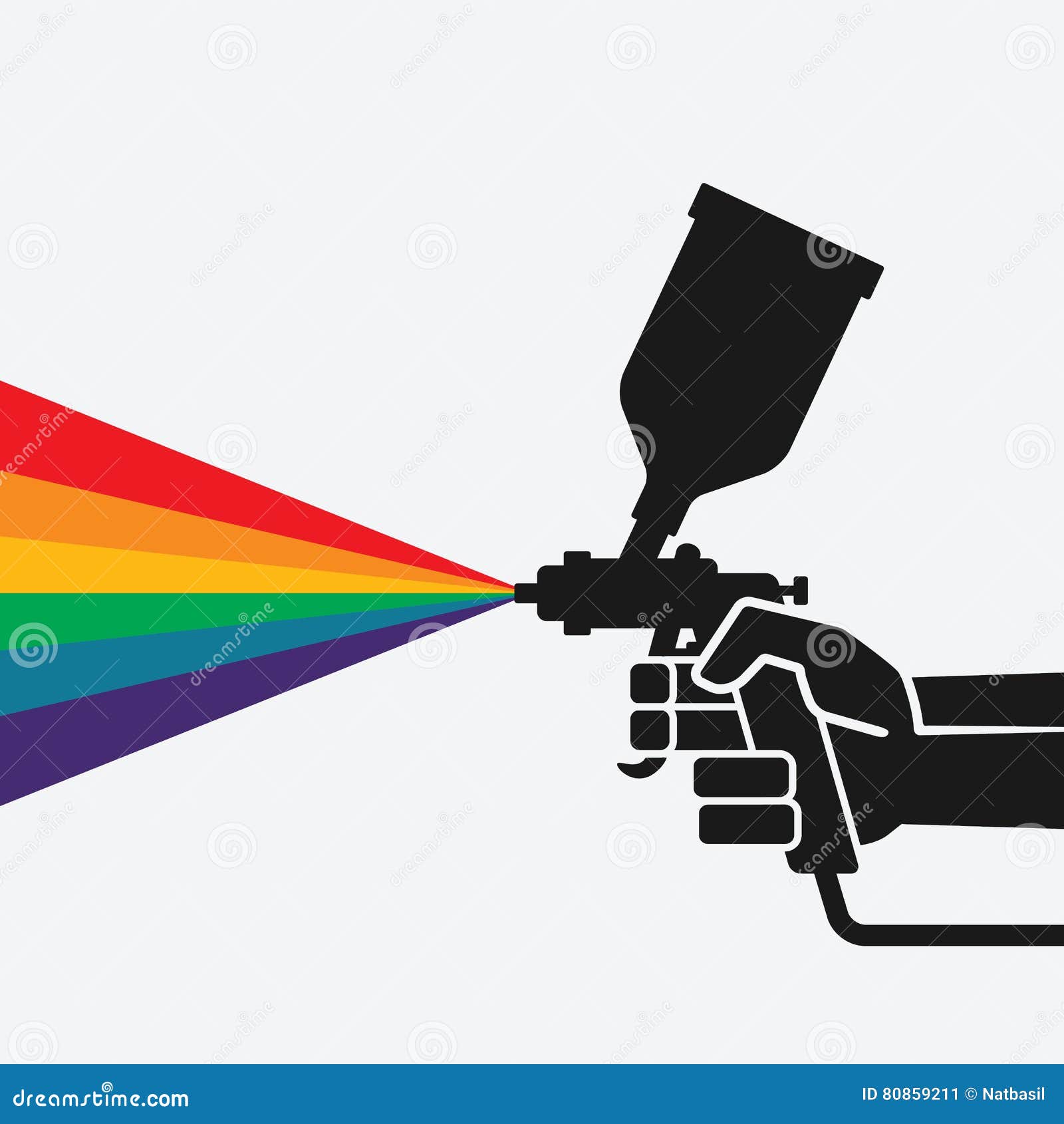 Automotive Paint Sprayer Gun Vector Illustration | CartoonDealer.com ...