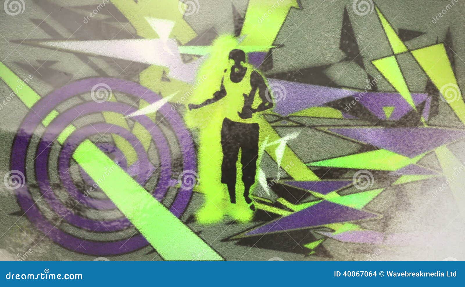 Hand Spray Painting Funky Dancing Man Design Stock Footage - Video of ...