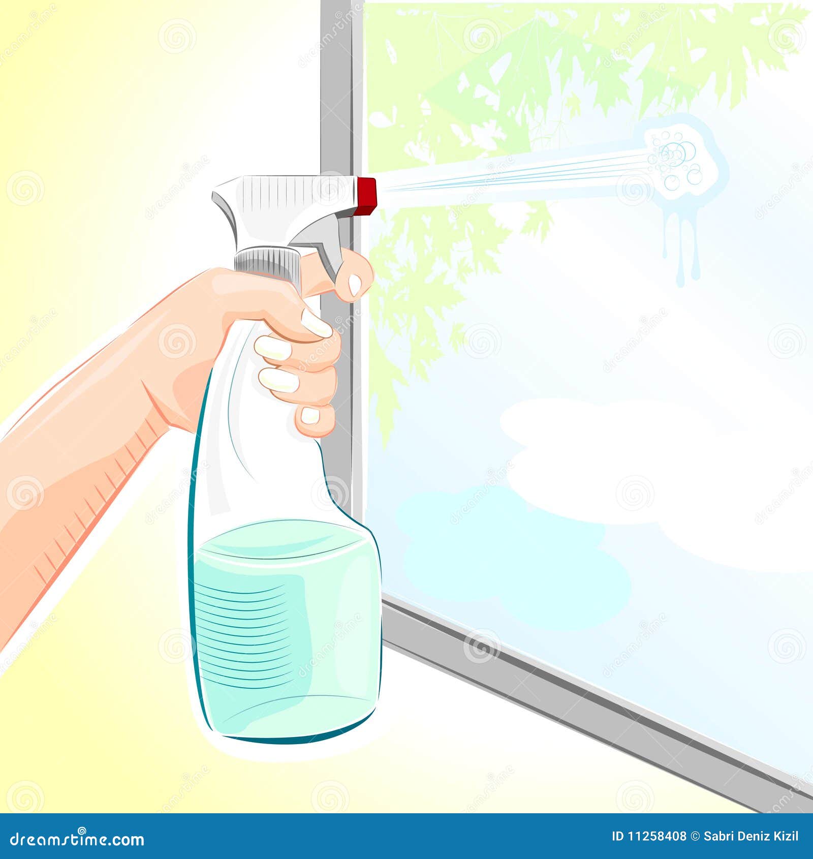 Hand And Spray Vector | CartoonDealer.com #11258408