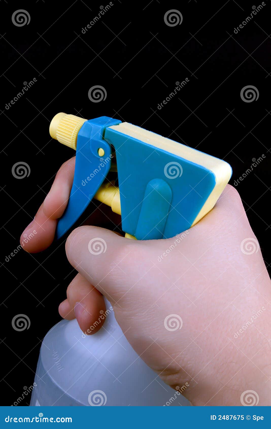 Hand with sprayer stock image. Image of liquid, fingers - 2487675