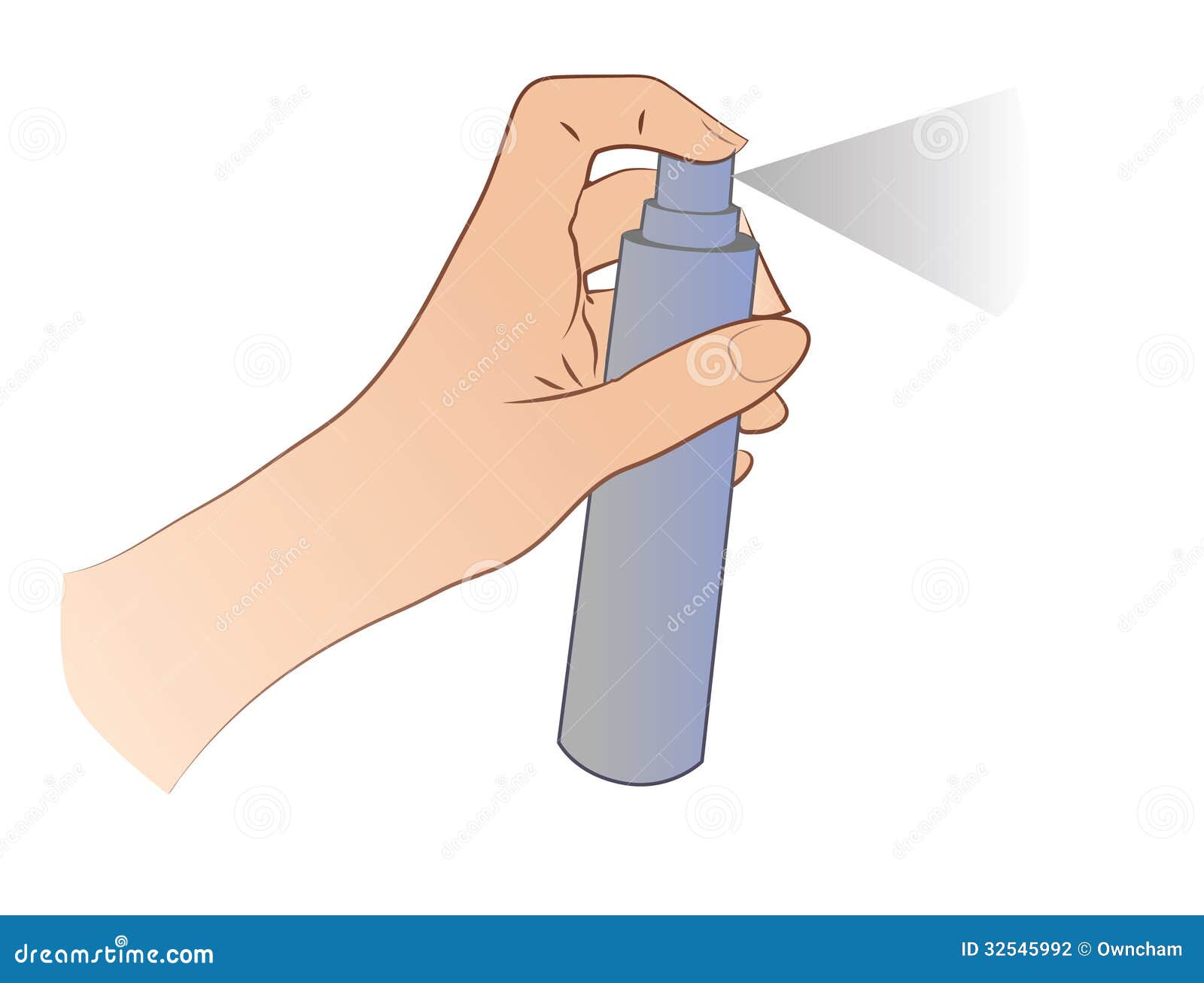 Hand Spraying stock vector. Illustration of ozone, layer - 32545992