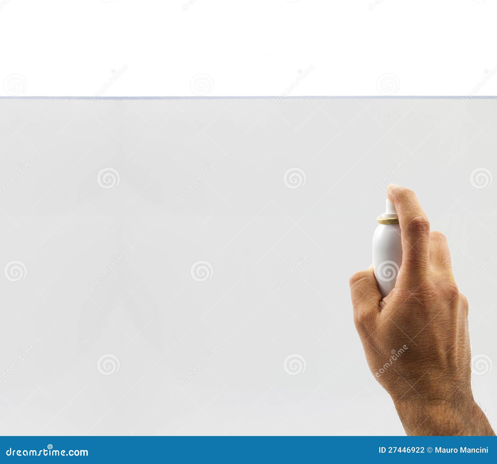 Hand Spraying with a can stock photo. Image of graphic - 27446922