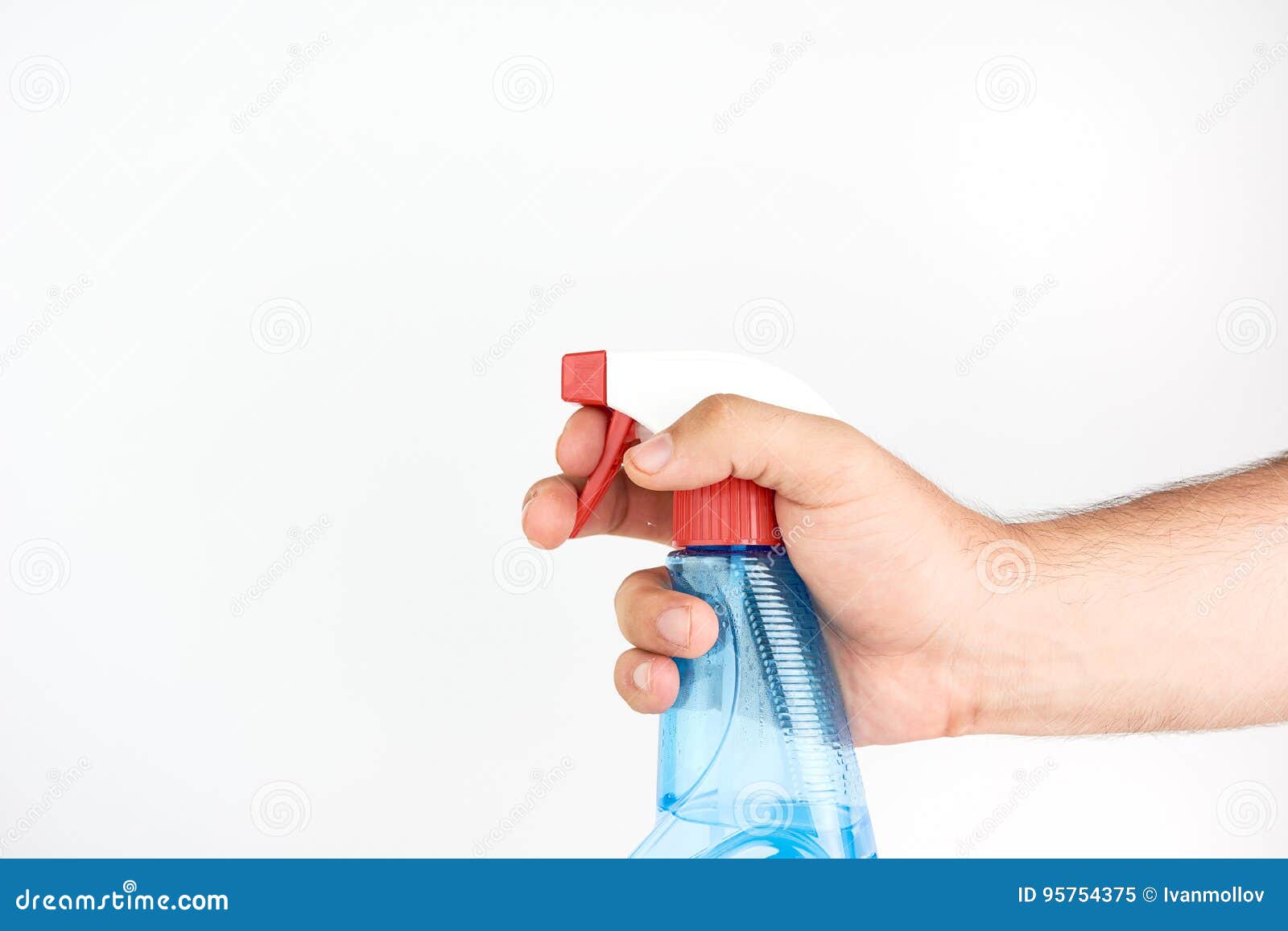 Hand Spraying with Cleaning Solution Stock Image - Image of hand ...