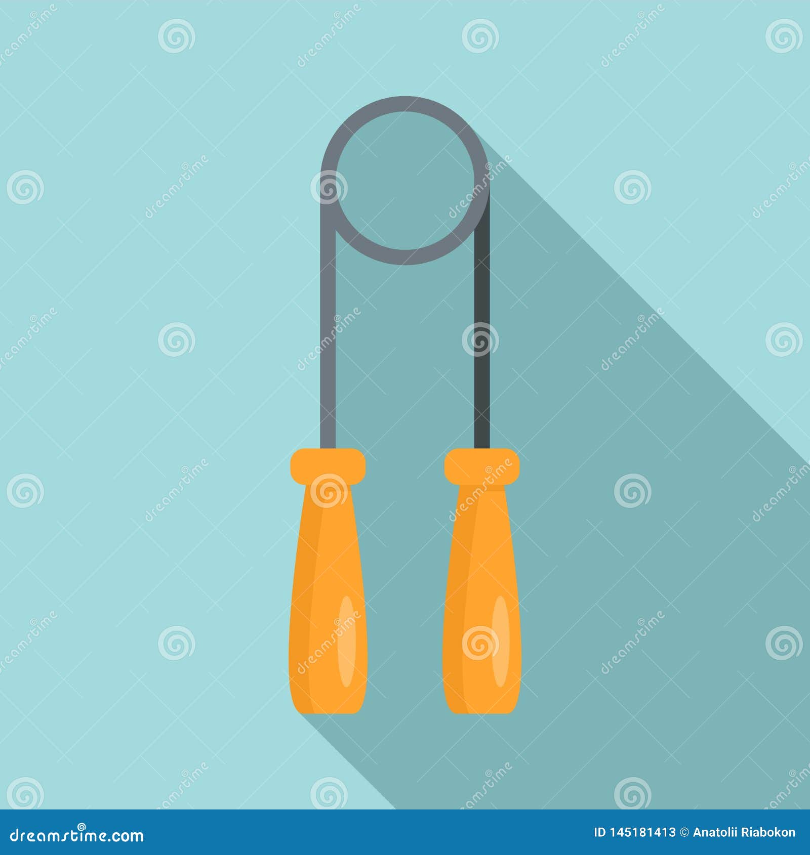Hand Spring Gym Icon, Flat Style Stock Vector - Illustration of design ...