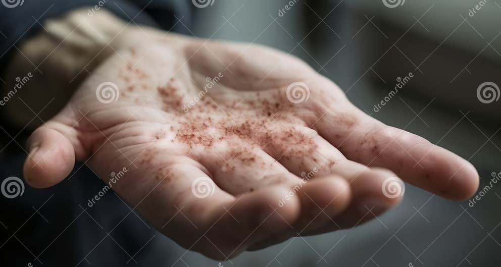 Hand with a Sprinkle of Cinnamon, Ready for Baking Stock Illustration ...