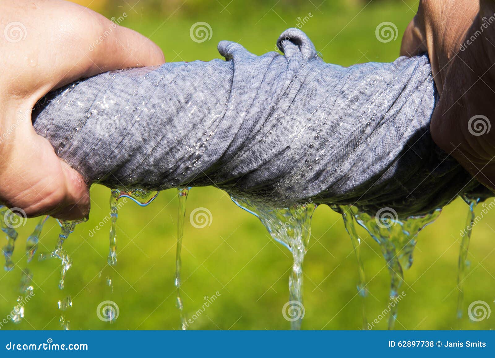 Hand squeezing cloth. stock photo. Image of washing, hygiene - 62897738
