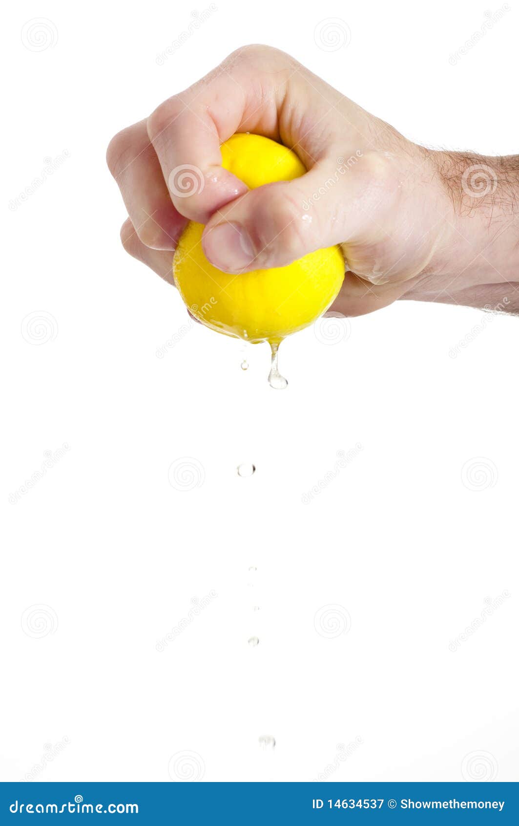 Hand squeezing lemon stock image. Image of drop, fruit - 14634537