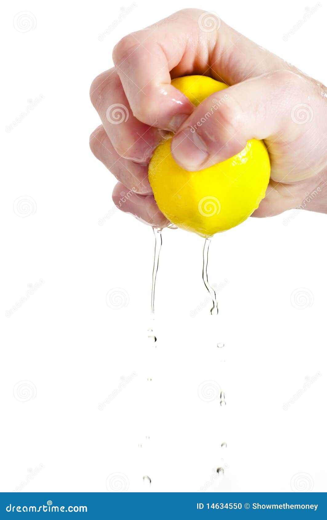 Hand squeezing lemon stock photo. Image of freshness - 14634550