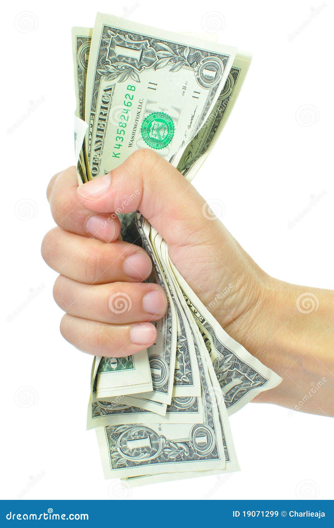 Hand squeezing money stock image. Image of bills, currency - 19071299