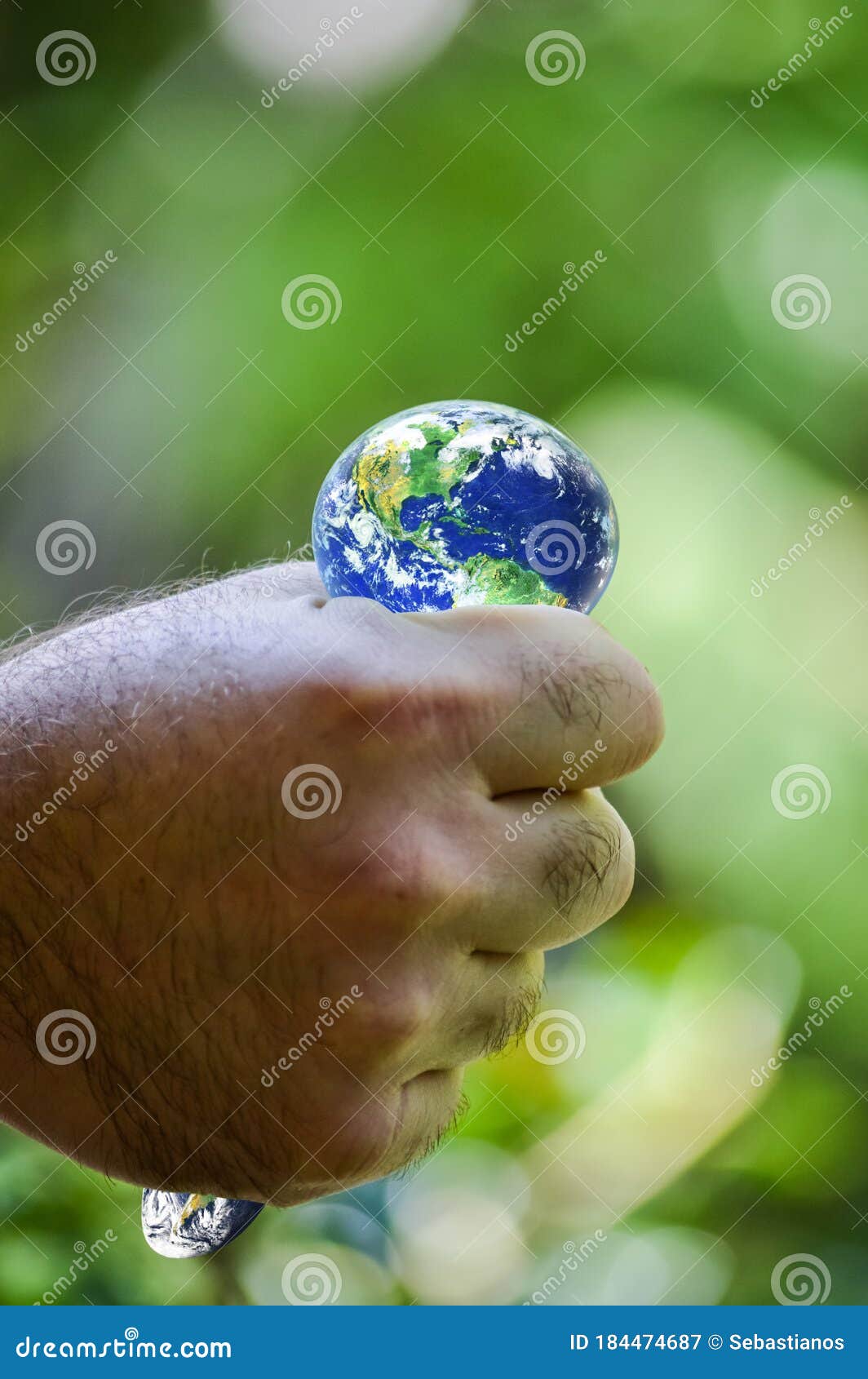 Hand Squeezing Planet Earth Stock Image - Image of ideas, conceptual ...