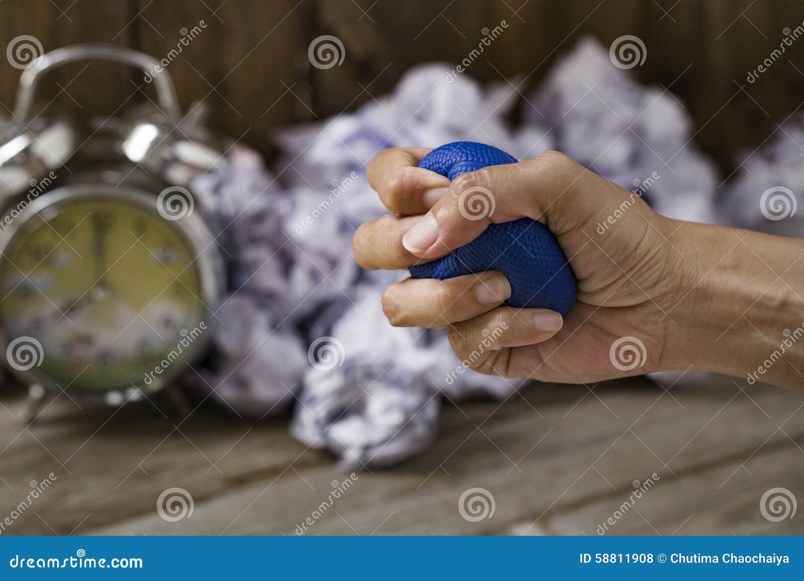 Hand Squeezing a Stress Ball Stock Photo - Image of exercise ...