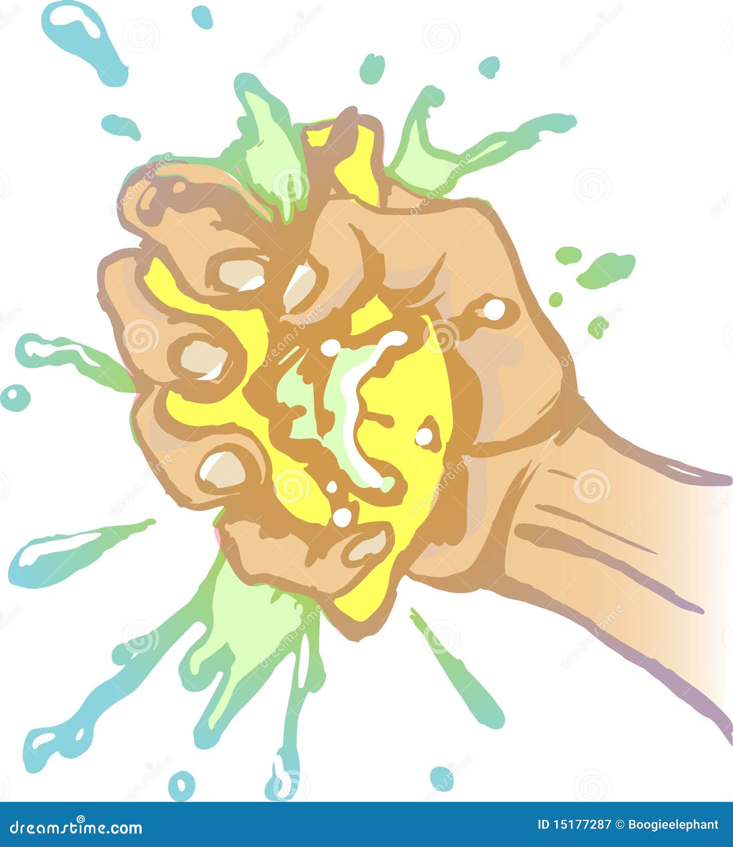 Hand squizing lemon stock illustration. Illustration of squeezing ...