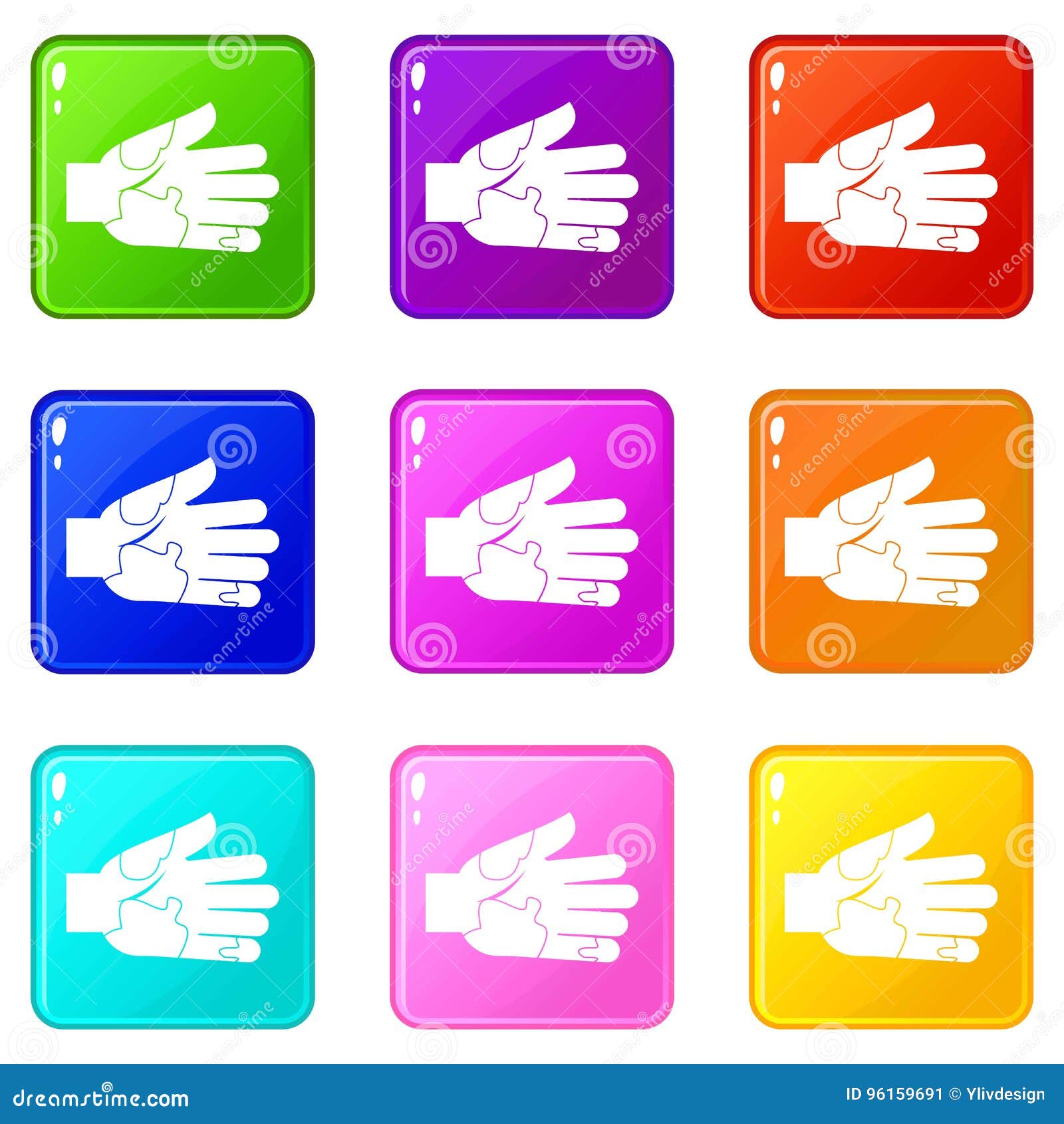 Hand with Stains Icons 9 Set Stock Vector - Illustration of sign, skin ...