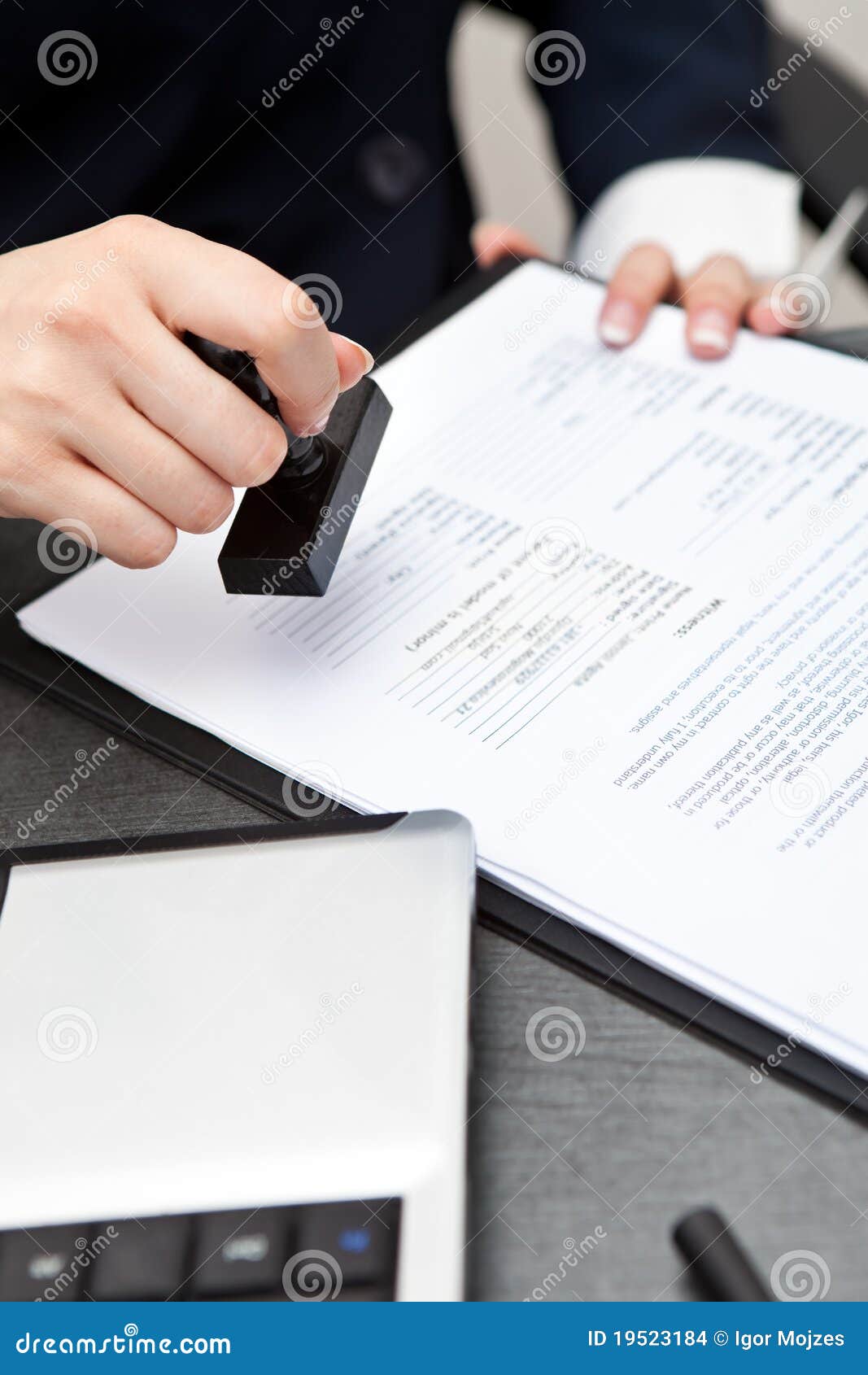 Hand with stamp stock photo. Image of concept, macro - 19523184