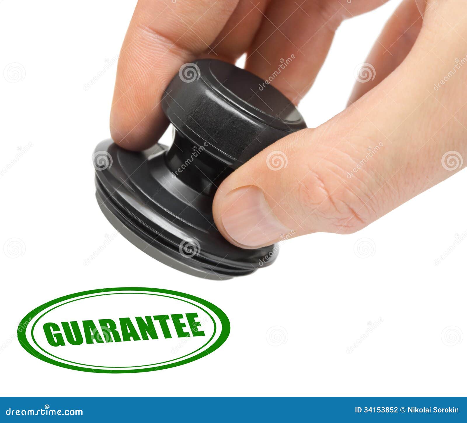 Hand and stamp Guarantee stock photo. Image of ideas - 34153852