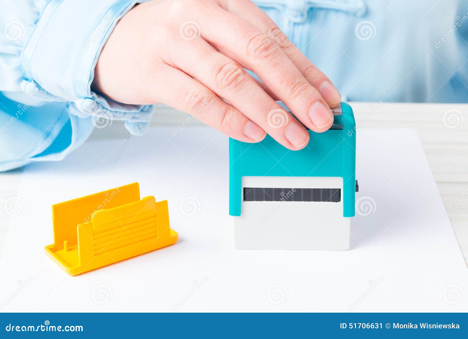 Hand with stamp stock image. Image of document, concept - 51706631