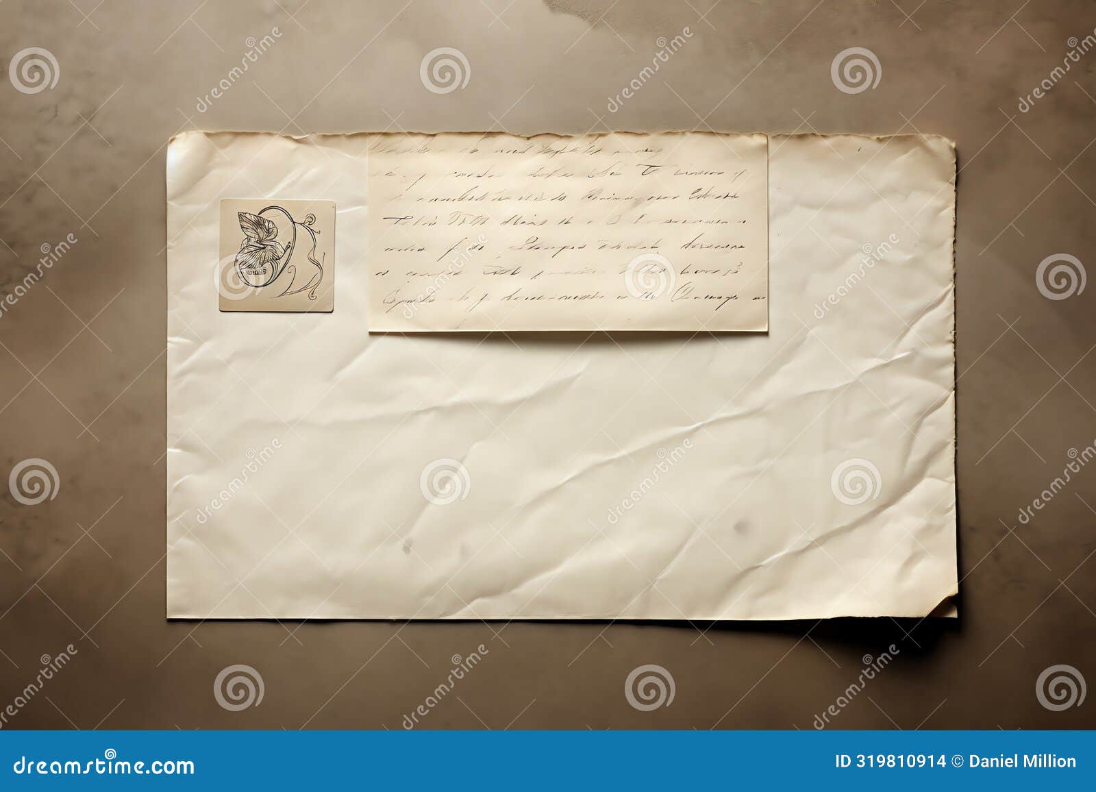 Hand Stamped Stationery Authentic Simple Living Stock Illustration ...