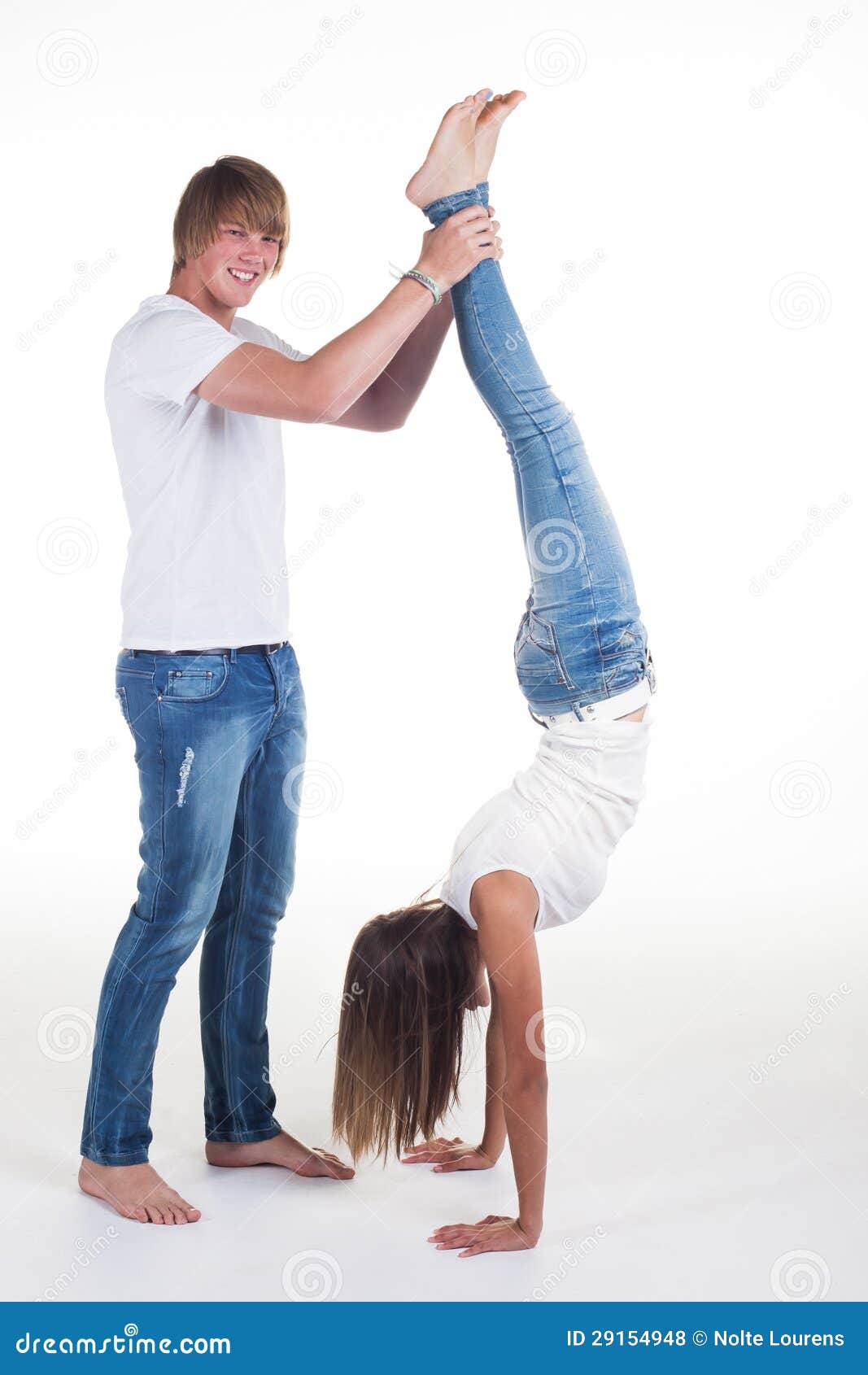 Hand stands stock photo. Image of flirt, cheerful, human - 29154948