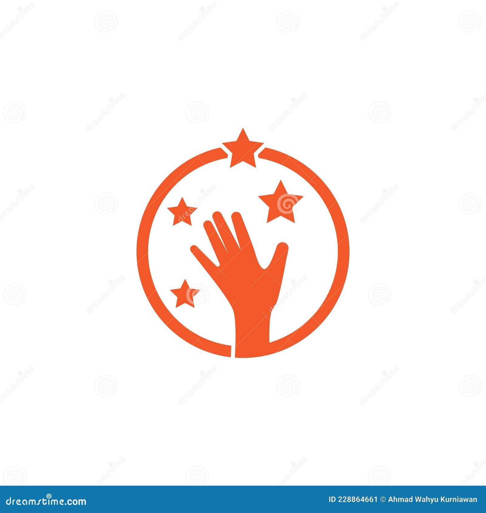 Hand and star vector stock vector. Illustration of school - 228864661