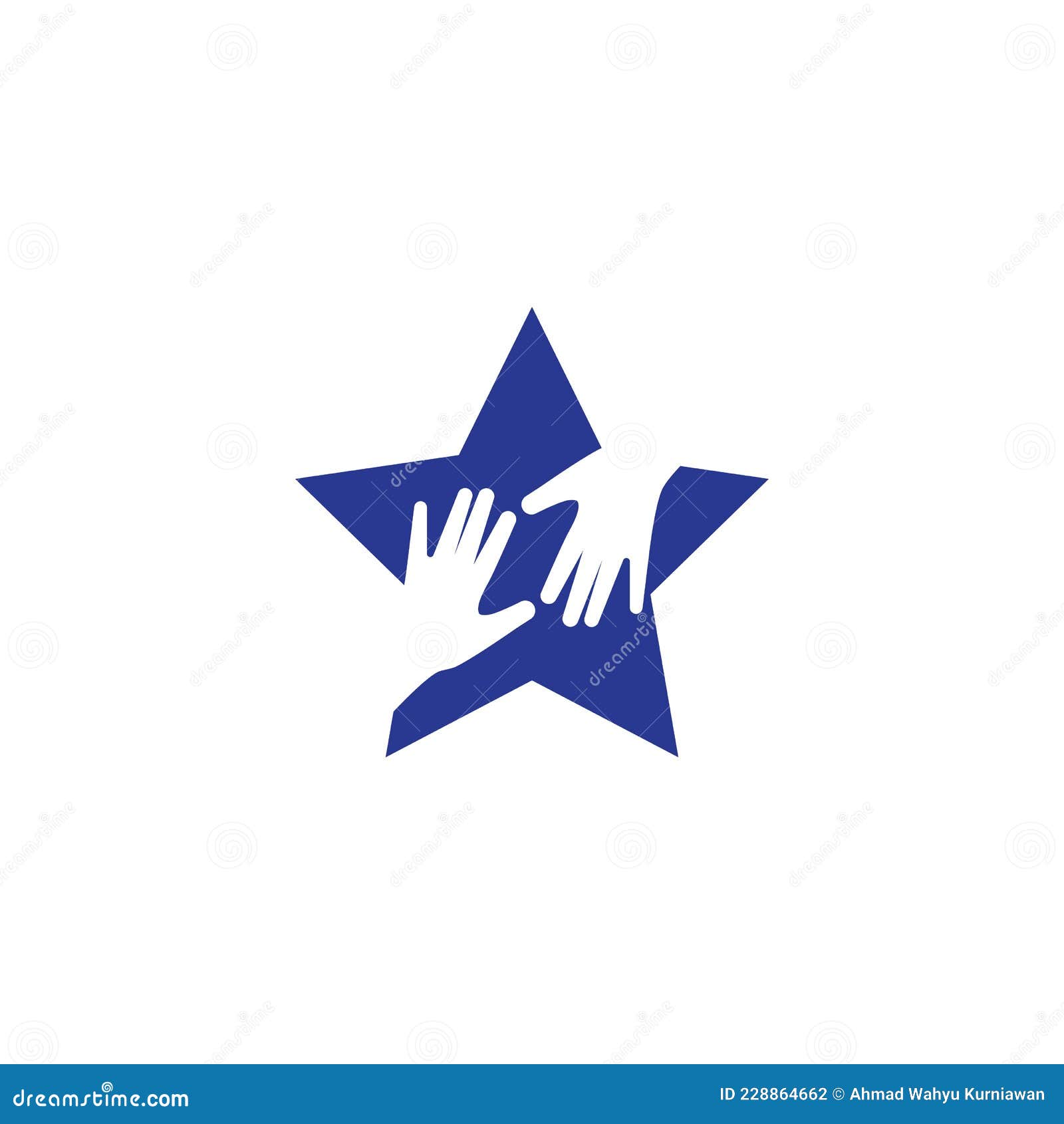 Hand and star vector stock vector. Illustration of education - 228864662