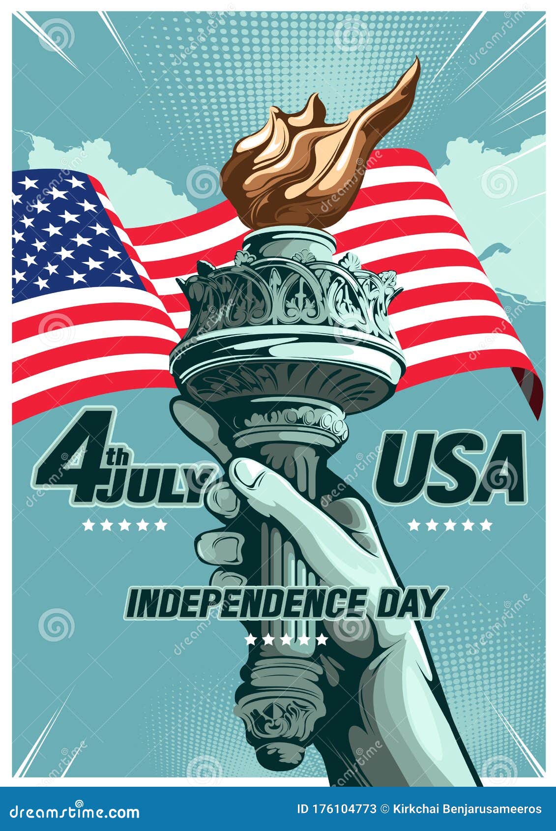 Hand of the Statue of Liberty Vector 05 Stock Vector - Illustration of ...