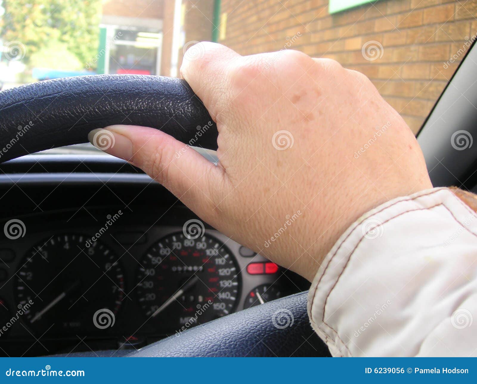 Hand On Steering Wheel Picture. Image: 6239056