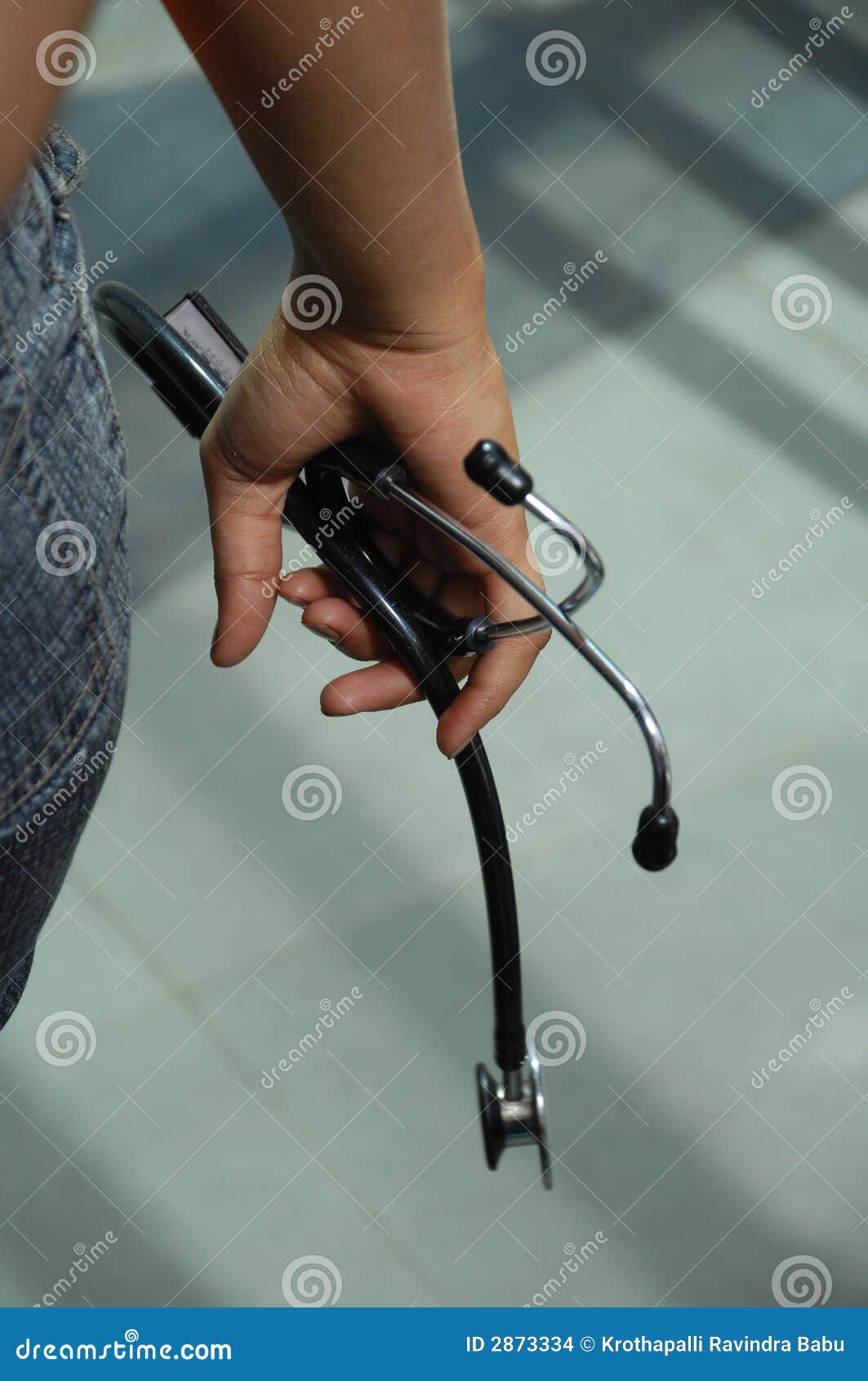 Hand with stethoscope stock photo. Image of view, doctor - 2873334