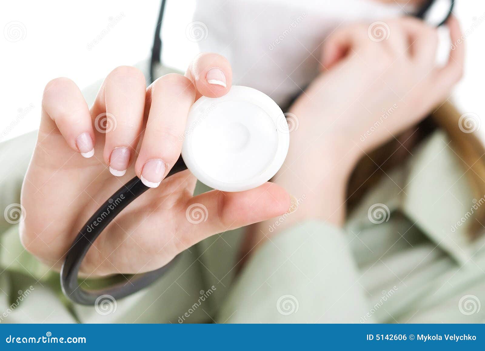 Hand With Stethoscope Picture. Image: 5142606