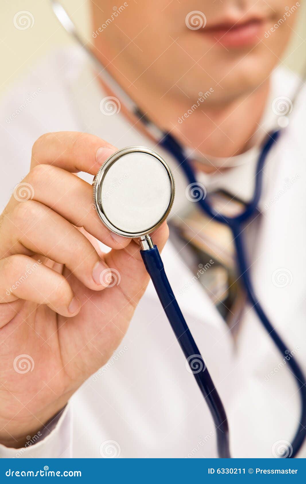 Hand with stethoscope stock image. Image of occupation - 6330211